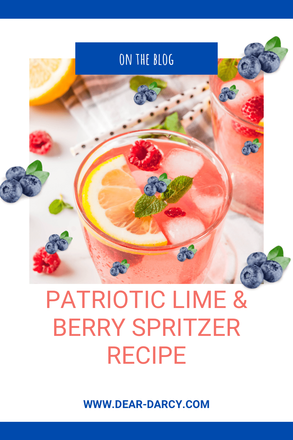 Patriotic Lime & Berry Spritzer Recipe - Dear D'Arcy