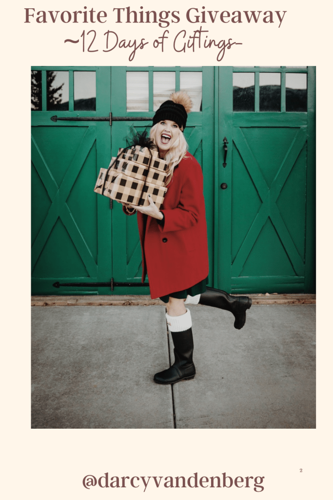 My Annual Favorite Things Twelve Days of Christmas Giveaway - Dear D'Arcy